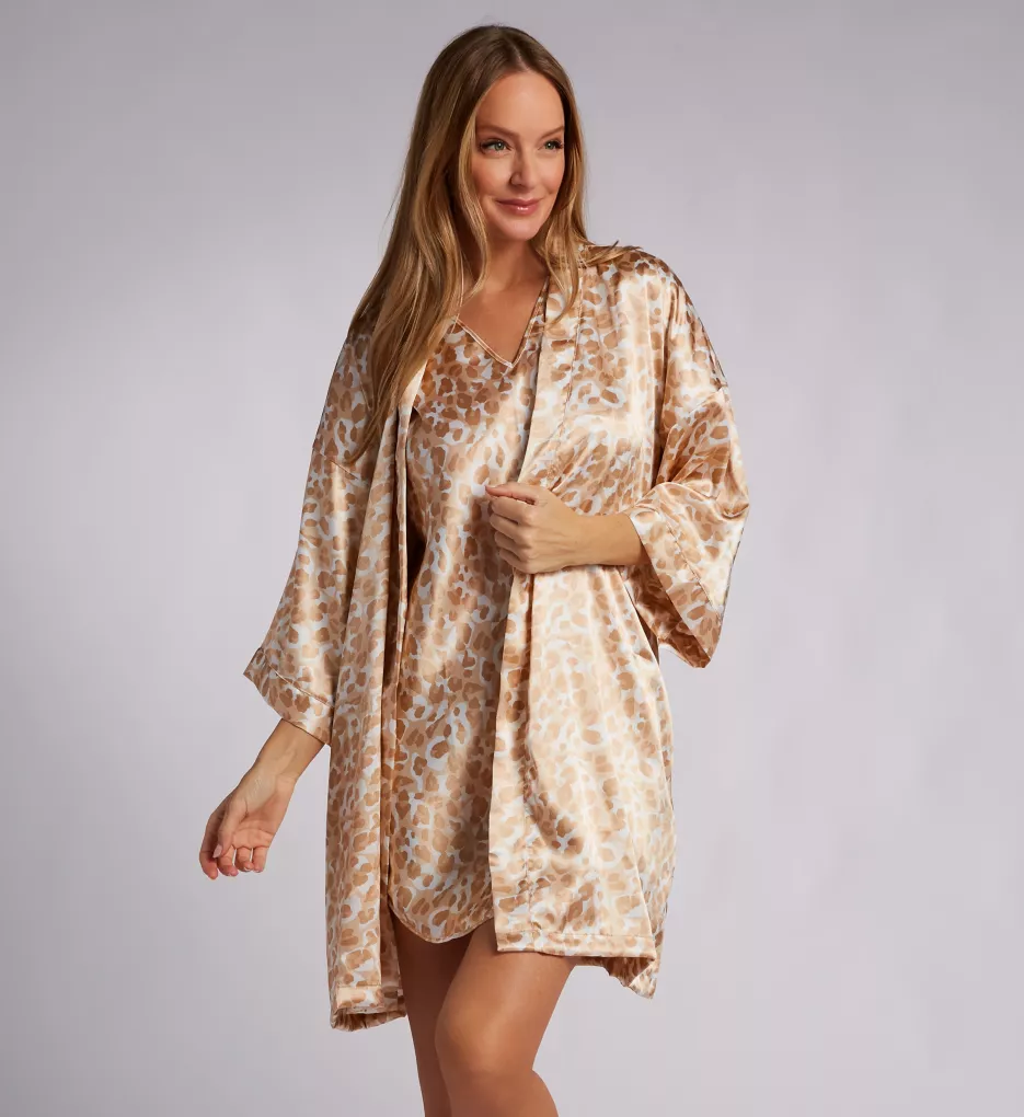 Plus Charming Satin Wrap Robe