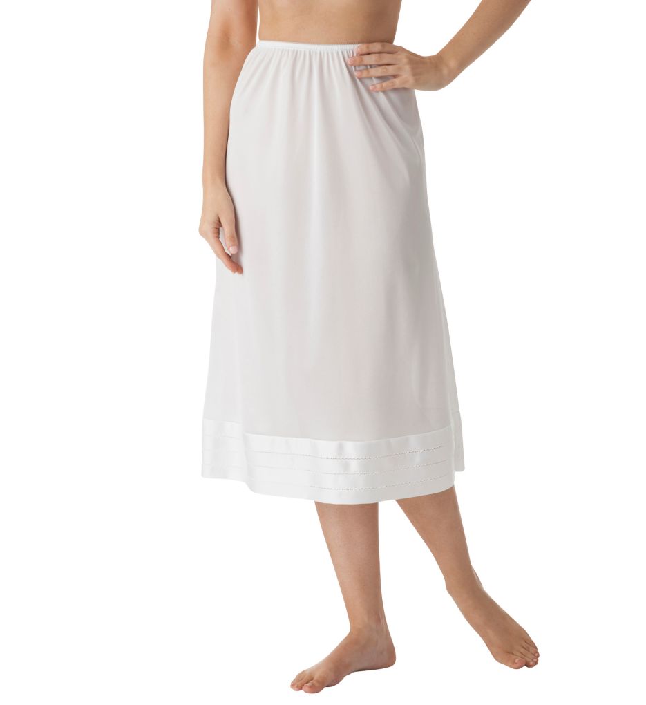 Adjustable Length Half Slip White L