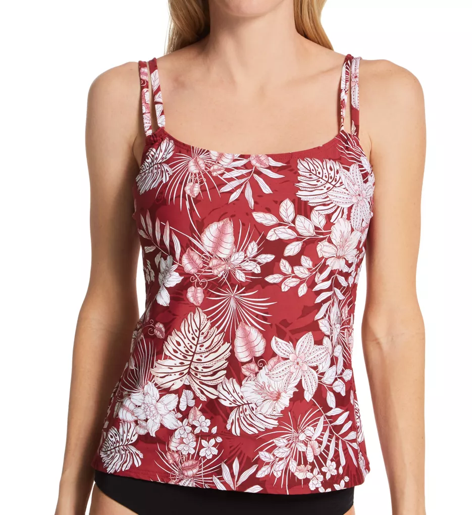 Hawaiian Hideaway Taylor Tankini Swim Top Hawaiian Hideaway 32e