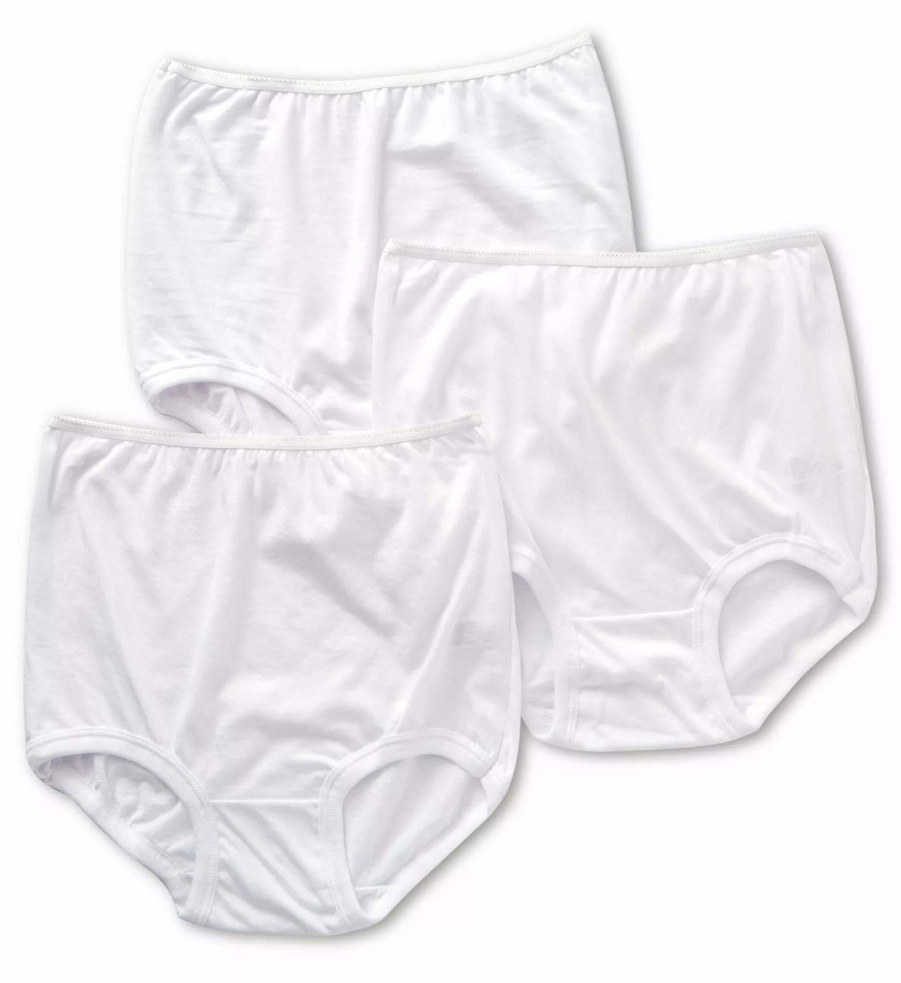 Soft Legs Full Cut Cotton Brief - 3 Pack White Pack 12