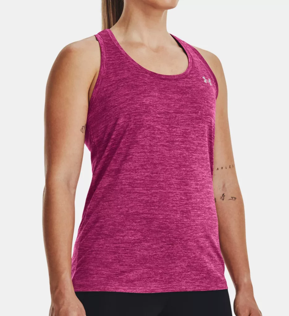 UA Tech Twist Racerback Tank Top Charged Cherry 2X