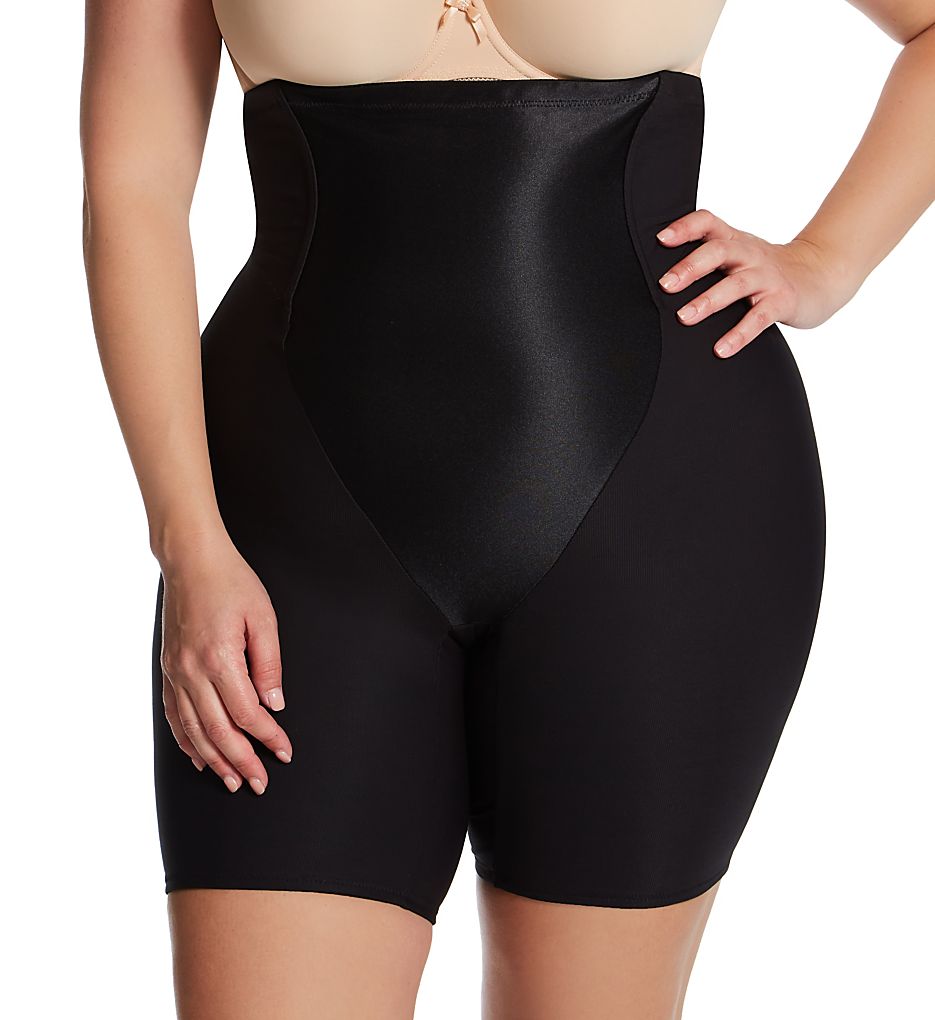 PlusMinus Touch Firm Control High Waist Leg Shaper Black 5X