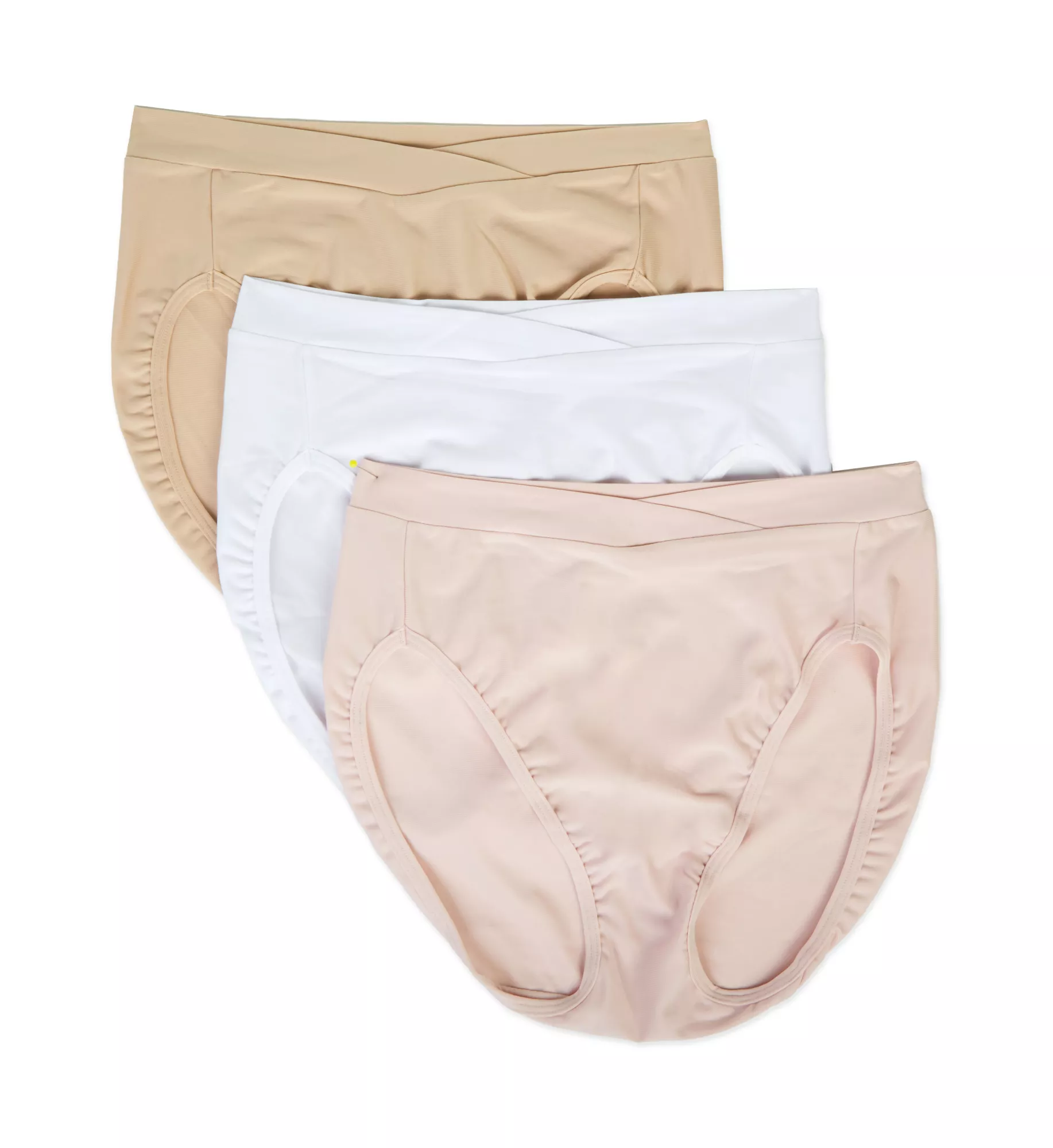 Beyond Comfort Hi Cut Brief - 3 Pack Quartz/White/Damask 9