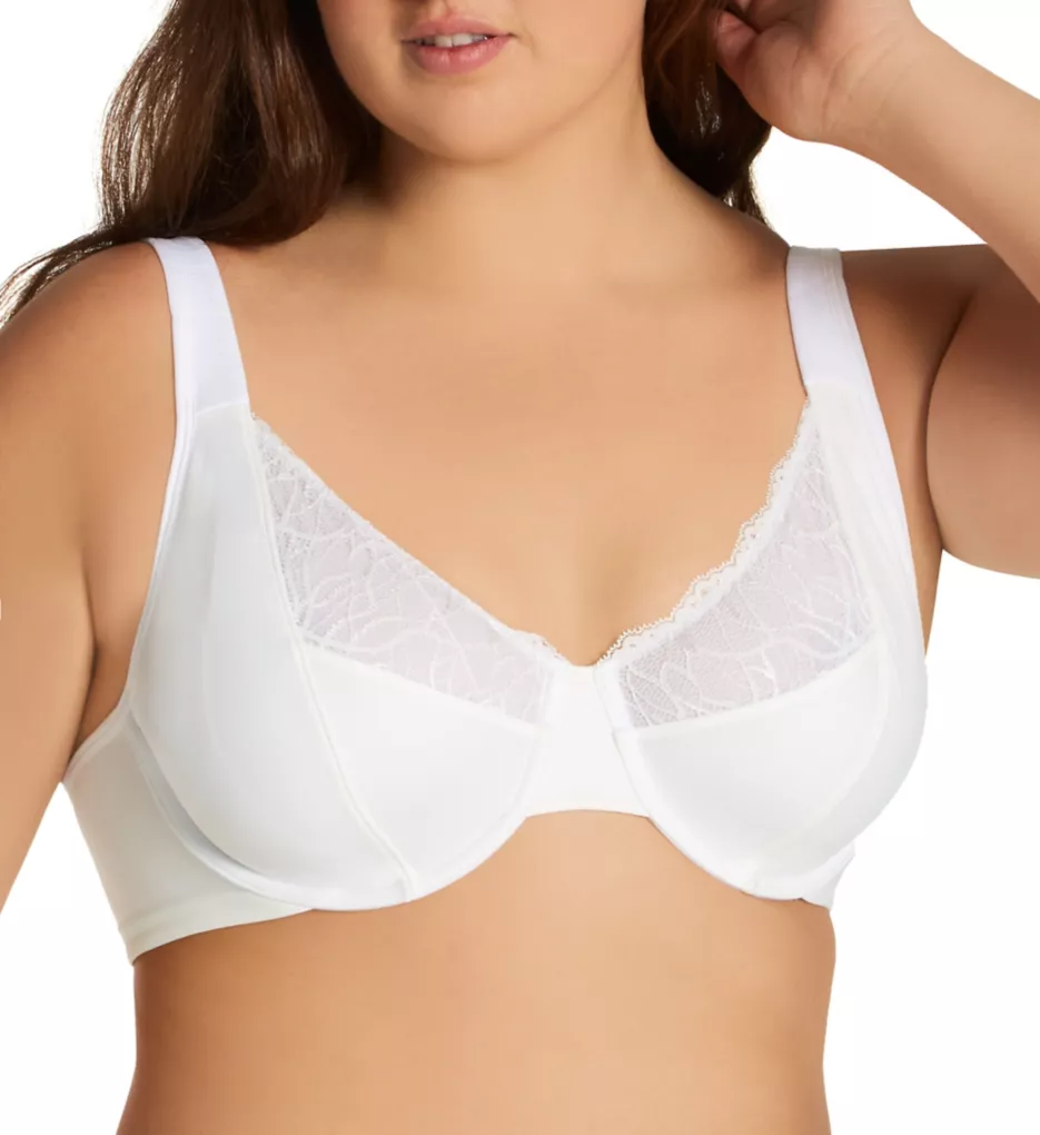 Flattering Lace Minimizer Underwire Bra Star White 42DD